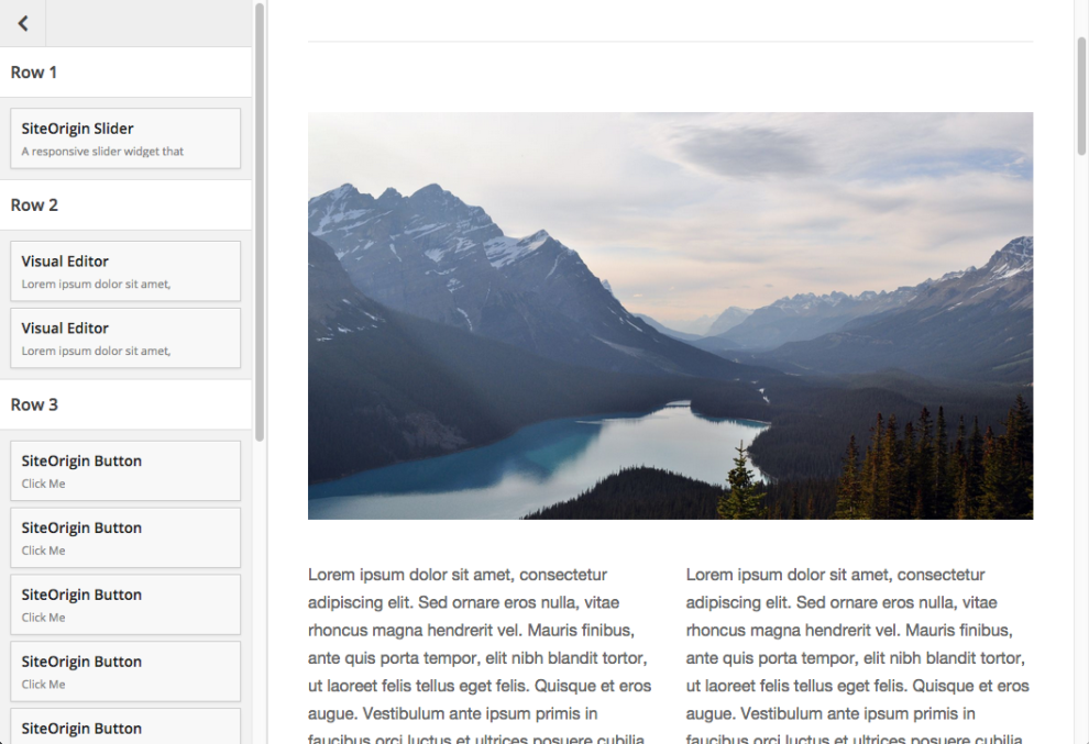 Live Editor - SiteOrigin