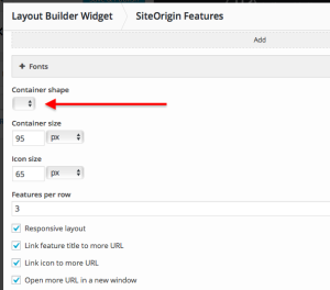 Features Widget Container Shape Option Broken (possible bug) - SiteOrigin