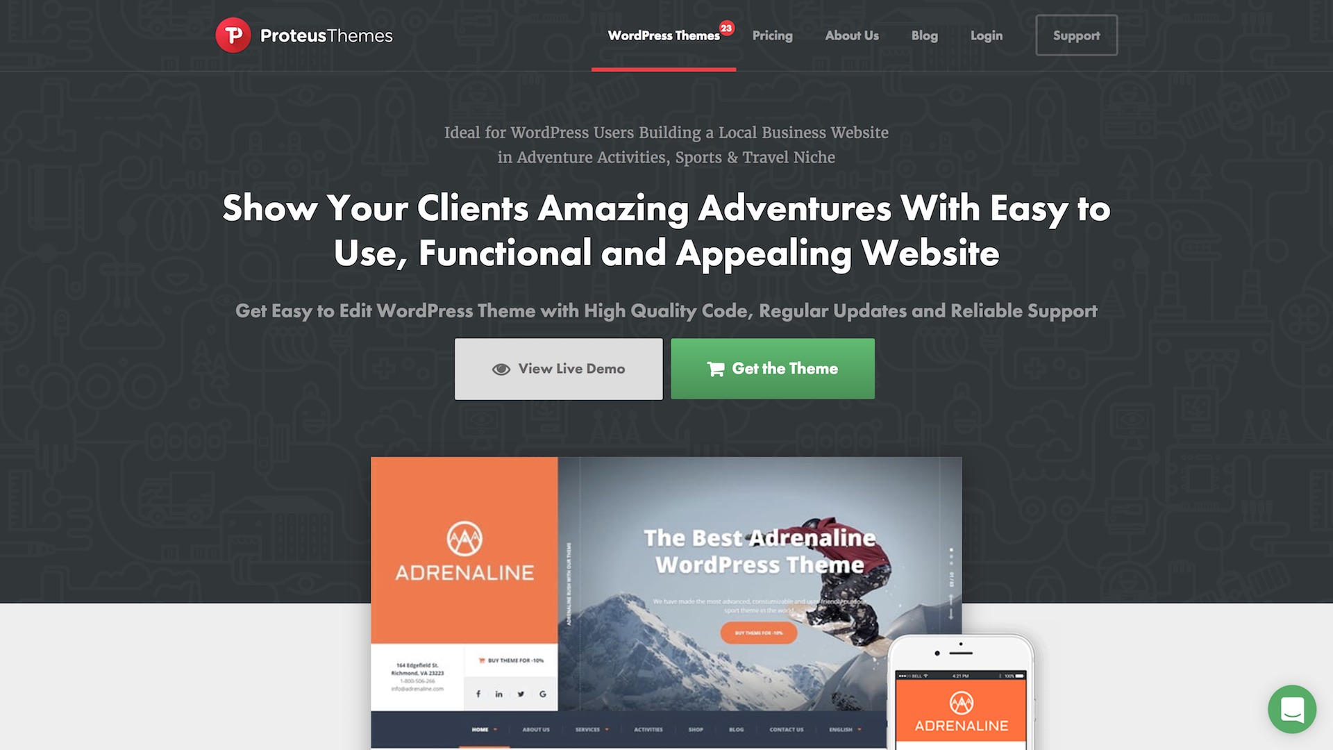 Adrenaline WordPress Theme - SiteOrigin