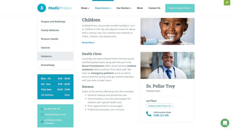 MedicPress, a niche medical WordPress theme from ProteusThemes