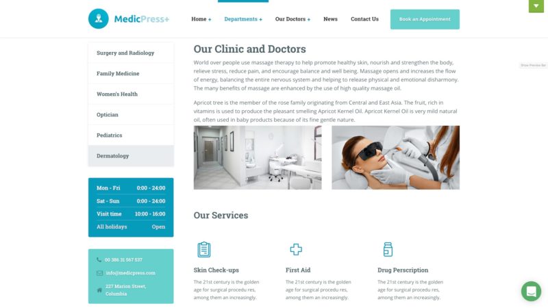 MedicPress, a niche medical WordPress theme from ProteusThemes