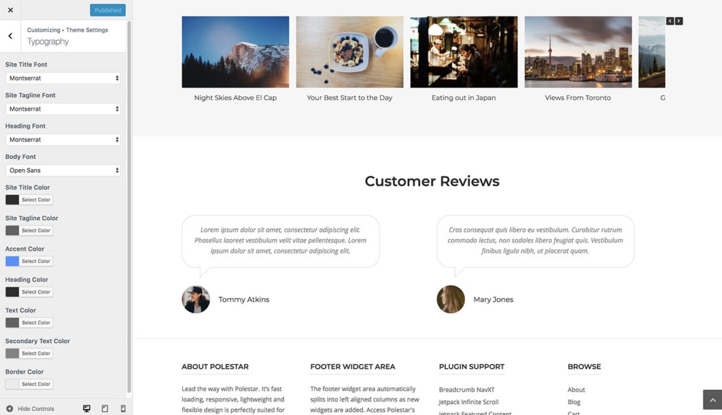 Lightweight, full width, responsive WordPress theme from PuroThemes