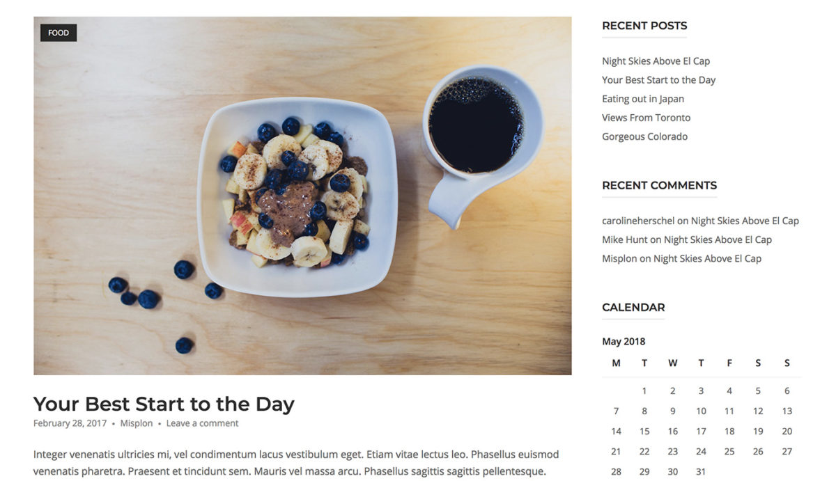 Lightweight, full width, responsive WordPress theme from PuroThemes