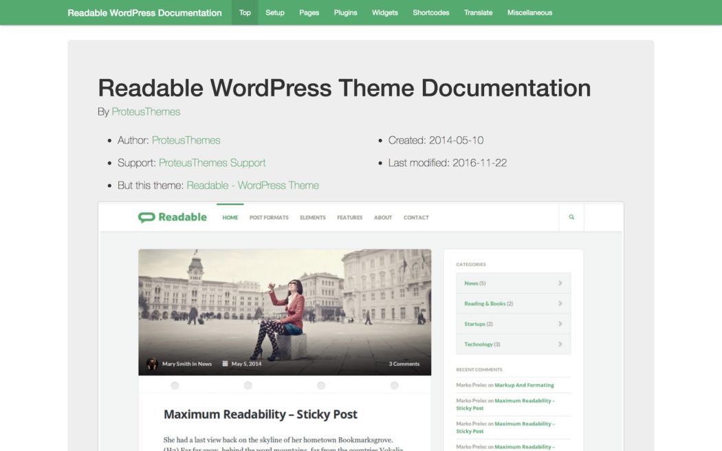 A niche Blogging WordPress Theme from ProteusThemes