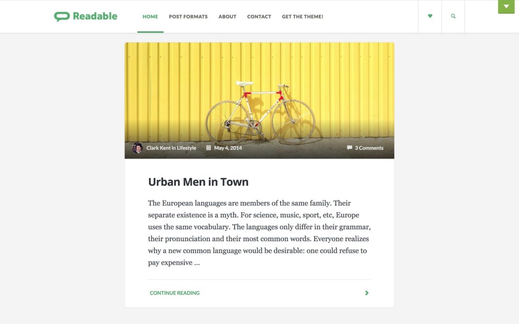 A niche Blogging WordPress Theme from ProteusThemes