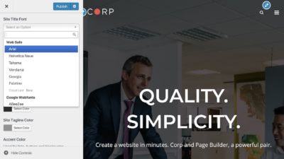 Responsive corporate business theme from SiteOrigin