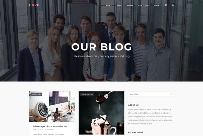 Four New Blog Layouts Added to Corp Theme - SiteOrigin