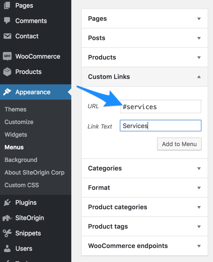 One Page Navigation with Page Builder and Corp - SiteOrigin