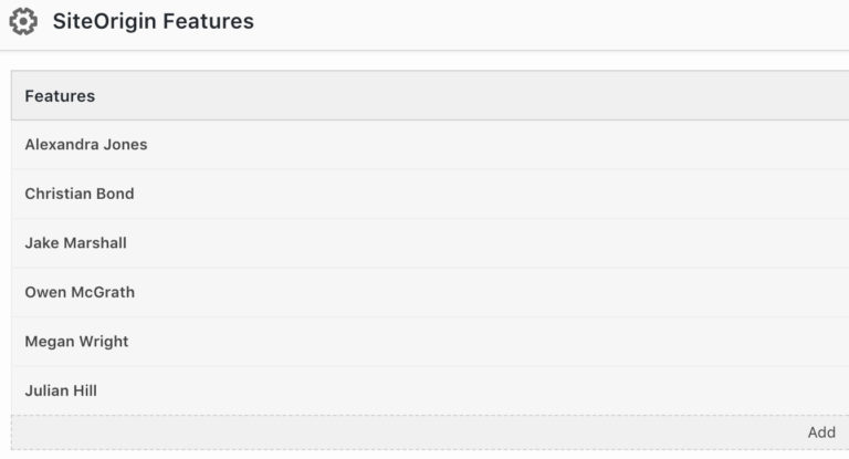 Create a Team Page with the SiteOrigin Features Widget - SiteOrigin