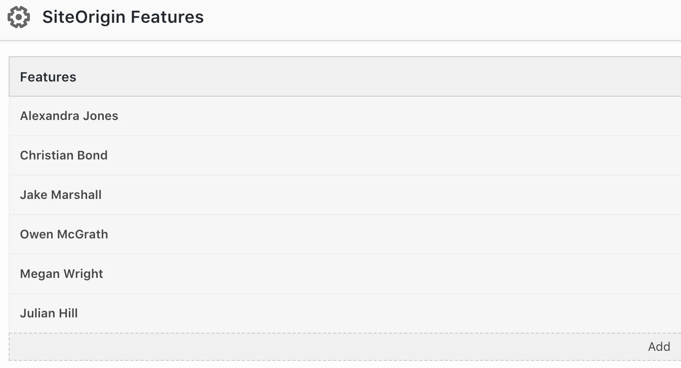 Create a Team Page with the SiteOrigin Features Widget - SiteOrigin