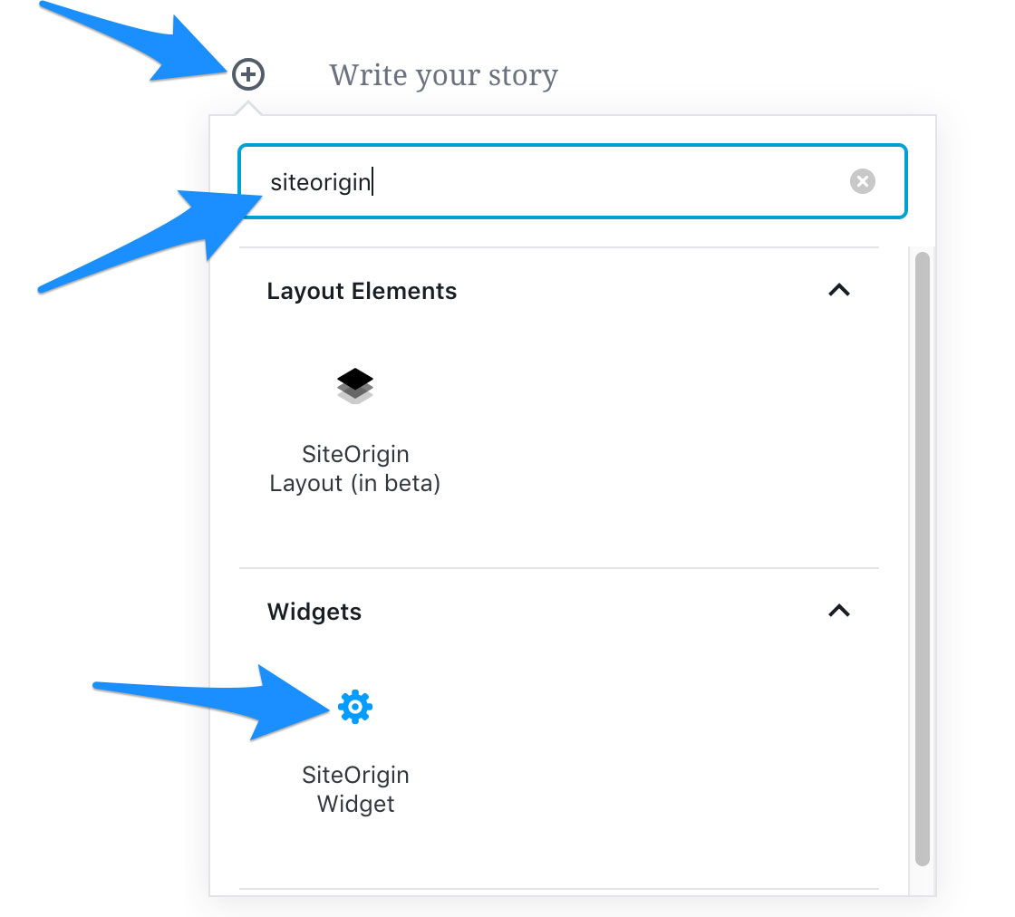SiteOrigin Widgets in Gutenberg - SiteOrigin