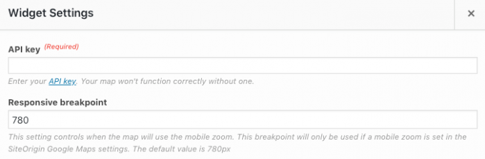 Google Maps - SiteOrigin