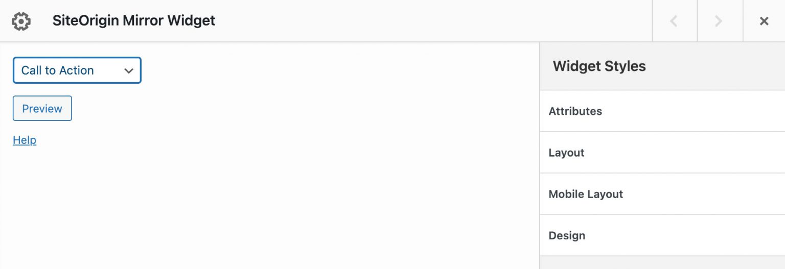 Mirror Widgets - SiteOrigin