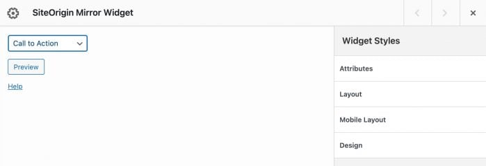 Mirror Widgets - SiteOrigin
