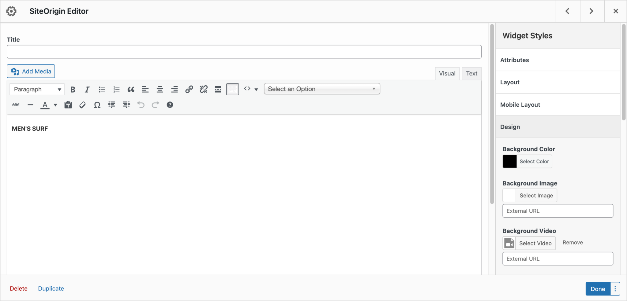 Add Dynamic Video Backgrounds to Page Builder - SiteOrigin