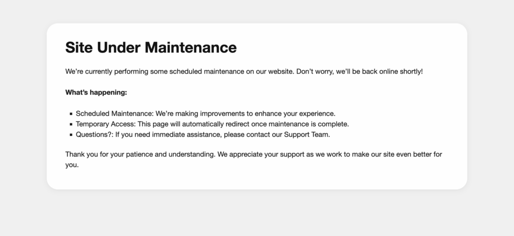 Seamless Site Updates with Maintenance Mode - SiteOrigin