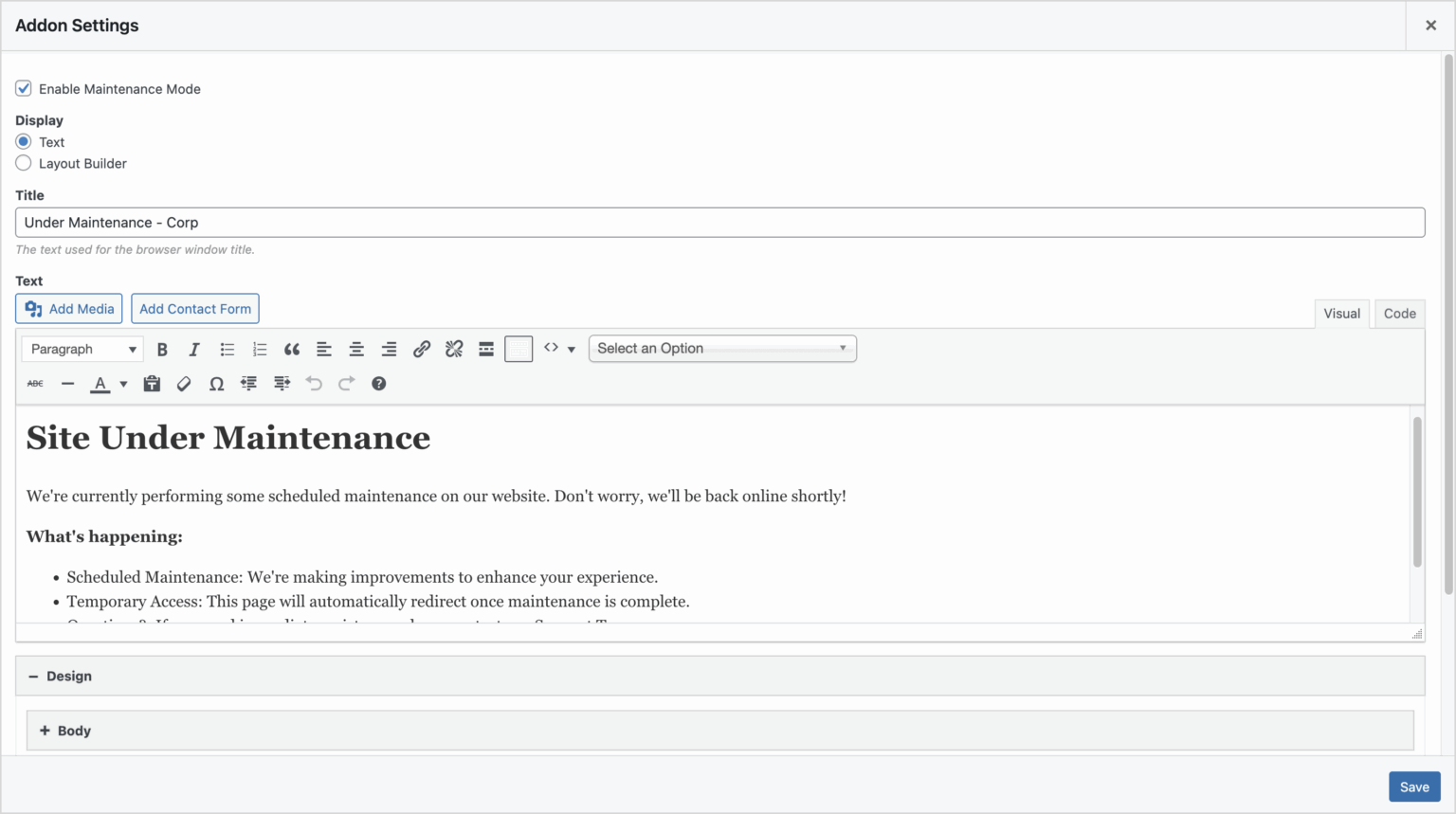 Seamless Site Updates with Maintenance Mode - SiteOrigin